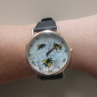 Vintage Honey Bee Watch Insect Watch Leather Watch Ladies Watch Men's ...