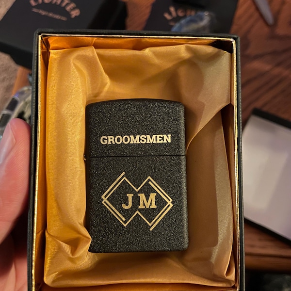 Personalized Lighter, Custom Brass Lighter, Gift for Him, Groomsmen ...