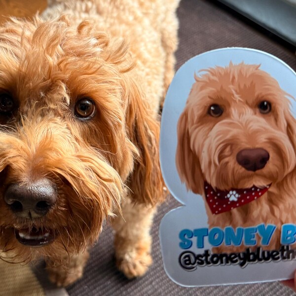 Personalized Dog Stickers - Hand Drawn | Custom Pet Sticker, Custom Dog ...