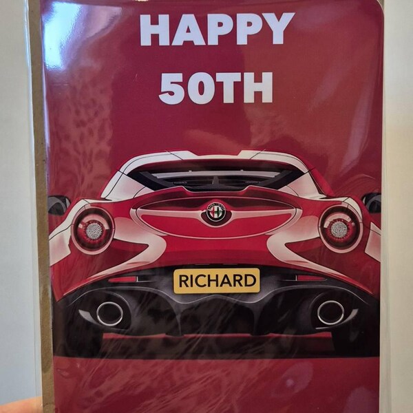 Personalised BMW M4 Birthday Card BMW Birthday Card M4 Birthday Card ...