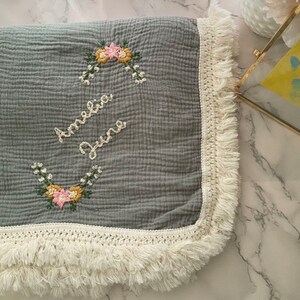 Custom Distress Floral Hand-embroidered Baseball - Etsy