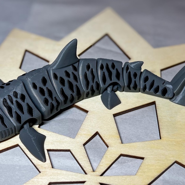 Articulated Mini Hammerhead Shark Fidget Toy - Unique 3D Printed Marine ...