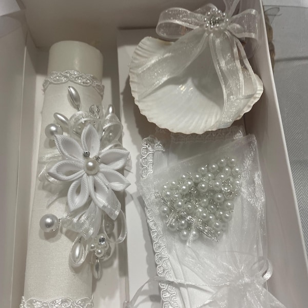 Beautiful Spanish Communion Candle Set, Ivory First Communion Candle ...