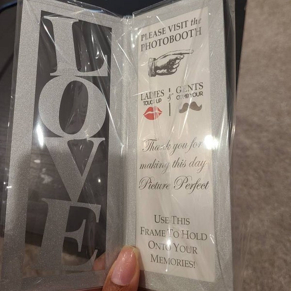 Photo Booth Frame, 2x6, Love Photo Booth Frame With Photo Booth Insert ...