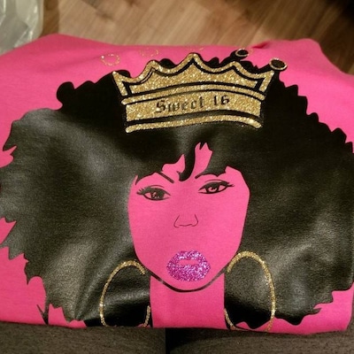 Afro Woman Svg Princess Queen Afro Hair Beautiful African American ...