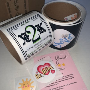 CUSTOM Stickers Roll Custom Logo Stickers Custom Label Roll - Etsy