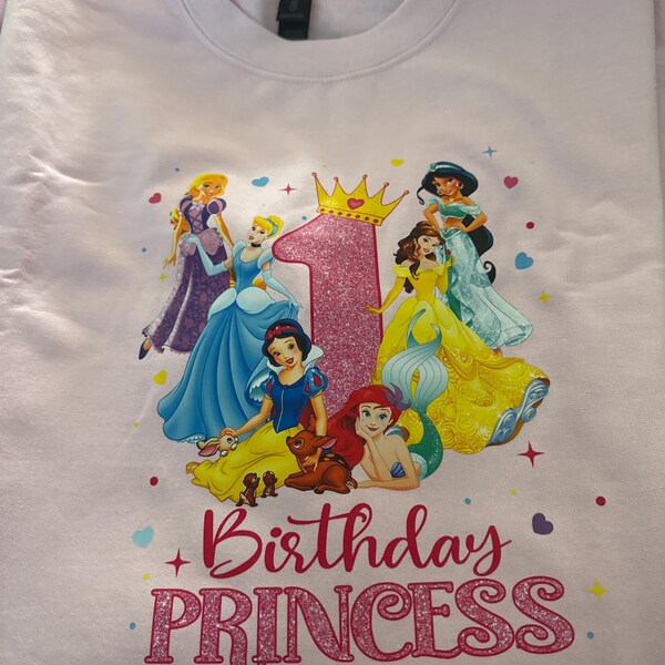 Fourth Birthday Princess Shirt, Disney Princess Birthday Shirt, Princess Birthday Shirt, Girls ...