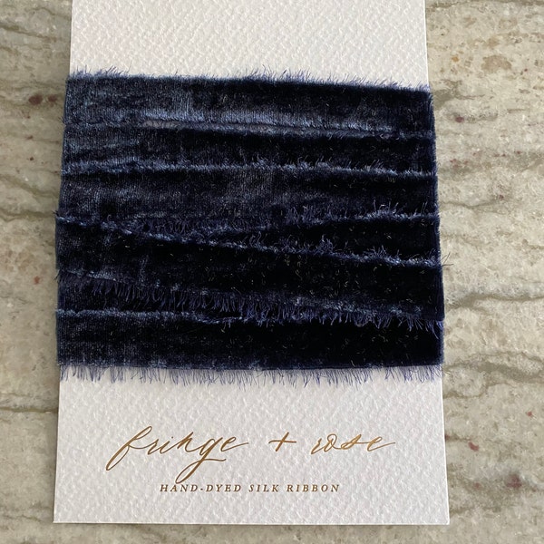 25 NEW Hand Dyed SILK VELVET Colors Ribbon Raw Edge - Etsy