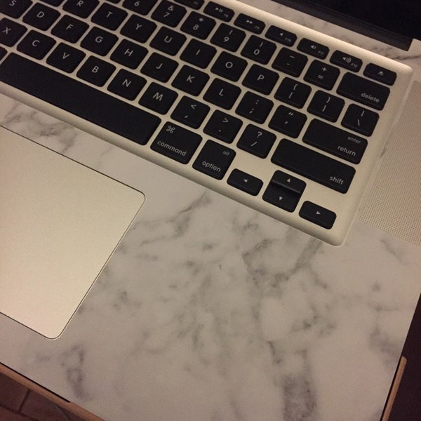 White Marble Inner Skin, Inside Skin for Macbook, Tech Accessory ...