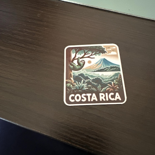 Costa Rica Travel Sticker // Decal for Suitcase, Laptop, Car or Water ...