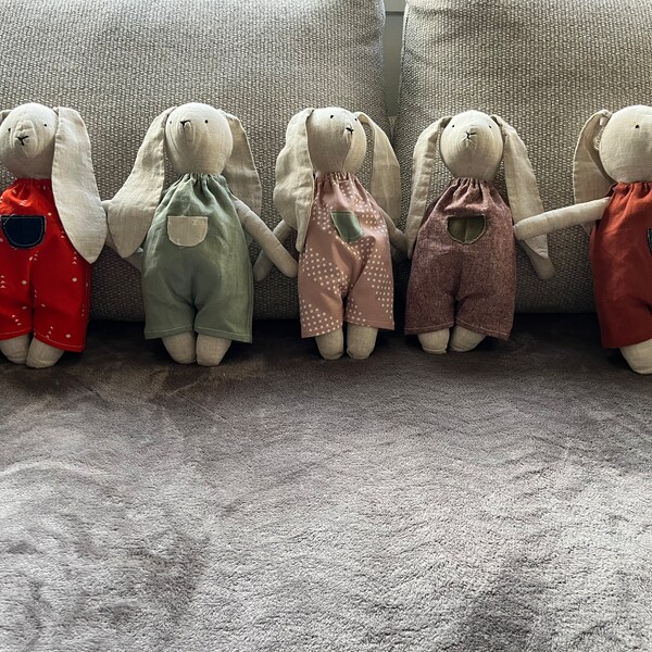 Basic Bunny Sewing Pattern | Rabbit With Clothing Instant Download ...