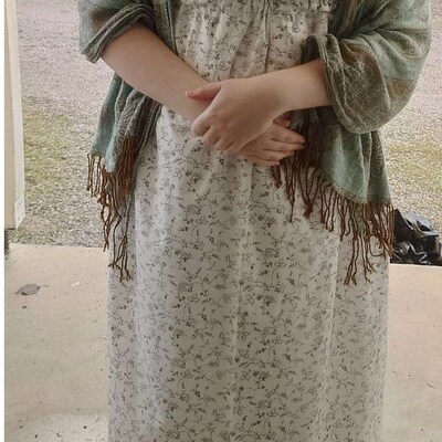 Digital PDF Pattern for Regency Dress Drawstring Neckline and Waist ...