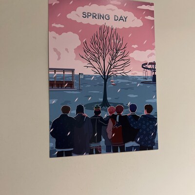 Bts Spring Day Poster // A4 Poster Print - Etsy