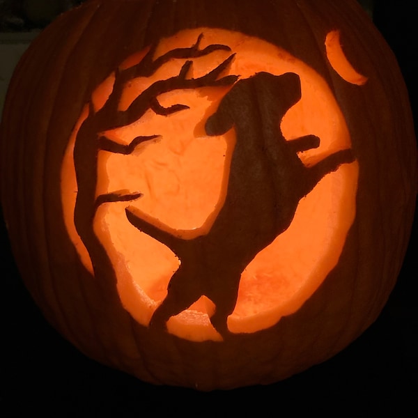 Dog Pumpkin Stencil, Beagle Printable Stencil, Jack O' Lantern, Pumpkin ...