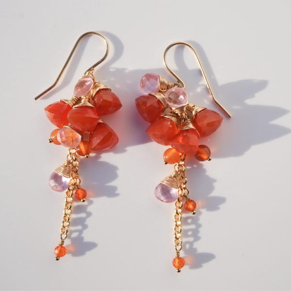 SPECIAL OFFER! Garnet Carved Smooth Pear Beads, Garnet Carving Leaf ...