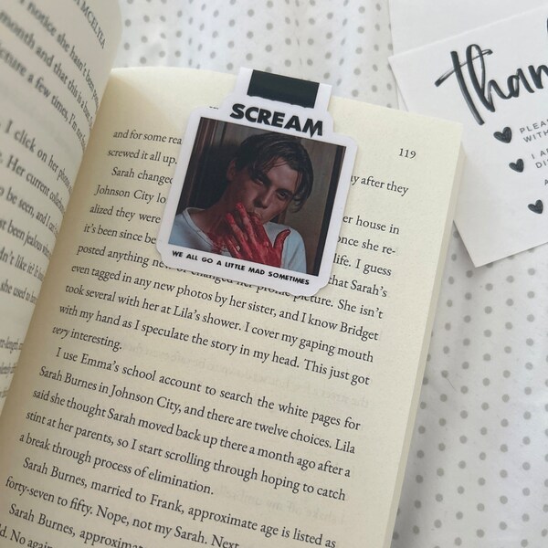 Billy Loomis Magnetic Bookmark| Ghostface | Scream Movie Bookmarks ...
