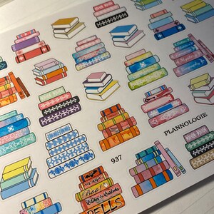 Book Icon Planner Stickers Stacks of Books Book Stickers Book Lover ...