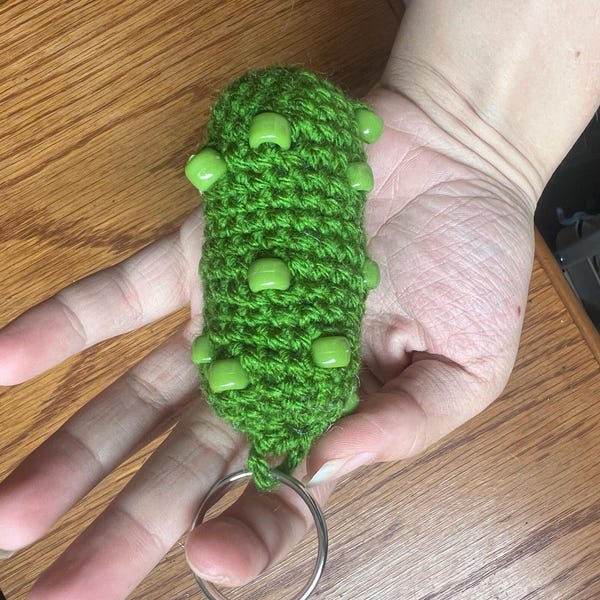 Beaded Fidget Keychain Crochet Pattern | Crochet Fidget Keychain ...