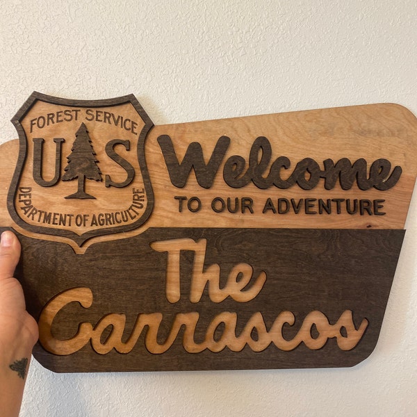 National Park Sign, Forest Service Welcome Sign, Welcome to Our Wedding ...