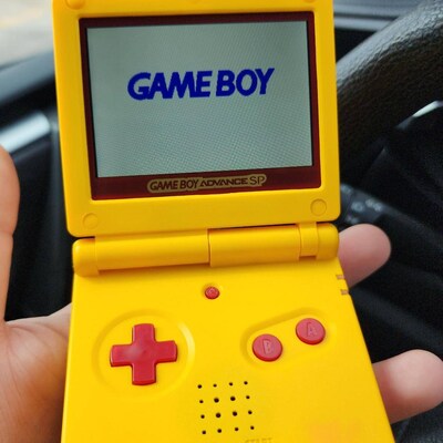 Pikachu cheekachu Custom Gameboy Advance SP Bundle W/ IPS V2 Screen ...