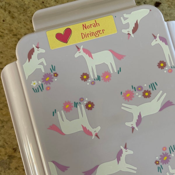 72 Skinny School Supply Labels - Dishwasher Safe - Waterproof Labels ...