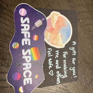 Safe Space Neurodiversity LGBTQ Ally Vinyl Decal Sticker - Etsy