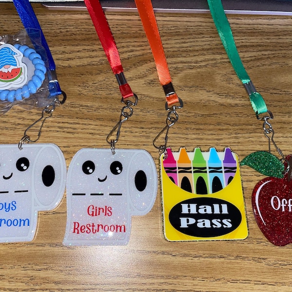 Classroom Hall Passes, Hall Pass, Teacher Gift, Classroom Gift, Gift ...