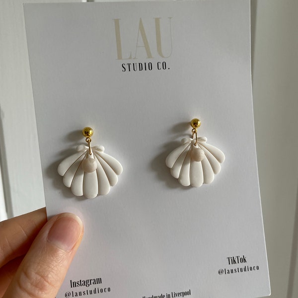 MINI FLUMP Handmade Twisted Hoop Polymer Clay Earrings Boho Huggie ...