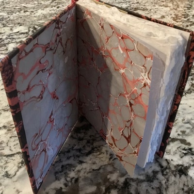 Hand Marbled Paper for Bookbinding and Restoration 48x67cm 19x26in Gold ...