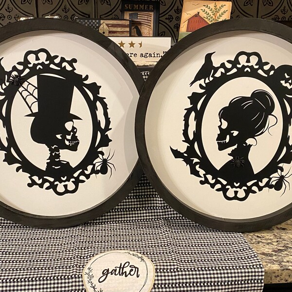 Female Skeletal Portrait Wall Decal, Halloween Decor, Skeleton Wall ...