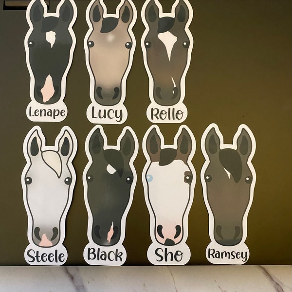 Custom Horse Sticker With Name, Horse Stickers, Gift for Equestrian ...