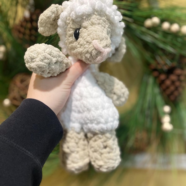 Lenni the Lamb Crochet Pattern | No Sew Low Sew Crochet Amigurumi ...