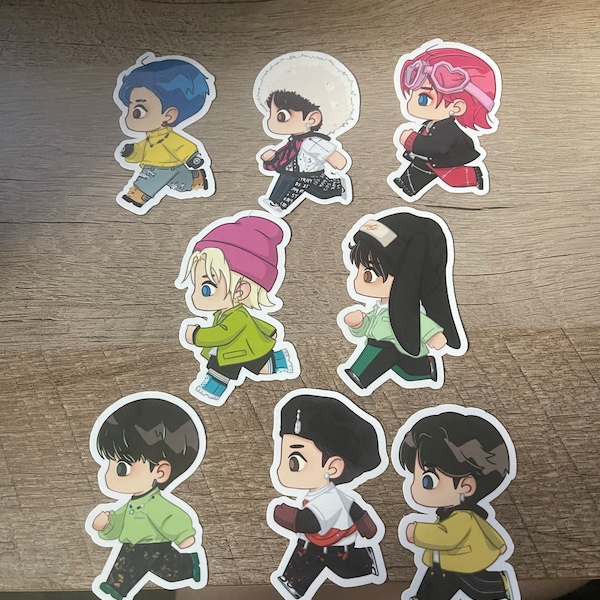 Stray Kids "maniac" Running Chibi Stickers - Etsy