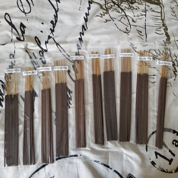100 Incense Sticks Variety Package Choose 10 Different Scents Hand ...