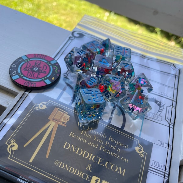 Retro Arcade Exclusive 11 Dice Set | Video Game Dice With Unique DND ...