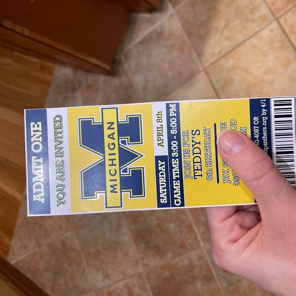 Penn State Ticket Invitation - Etsy