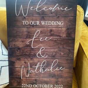 Rustic Wedding Welcome Sign | Etsy