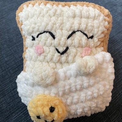 Toast With Egg Crochet PATTERN, Easy Crochet Amigurumi Breakfast, Cute ...