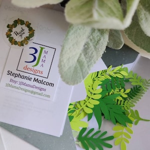 Leaves and Vines Paper Cutouts Card Making Leaf Embellishments Shades ...