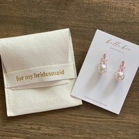 FILIA // White Flower Wedding Earrings, Floral Bride Earrings, Bridal ...