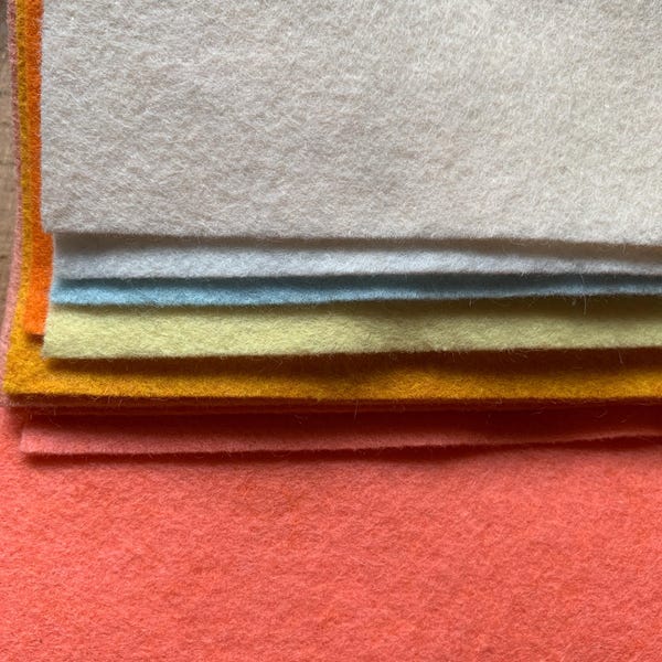 40 Pc Marbled and Heathered - Merino Wool Blend Felt Collection ...