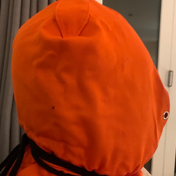 Orange Prison Bondage Hood - Prisoner Hood / Inmate / Cell / Fetish ...