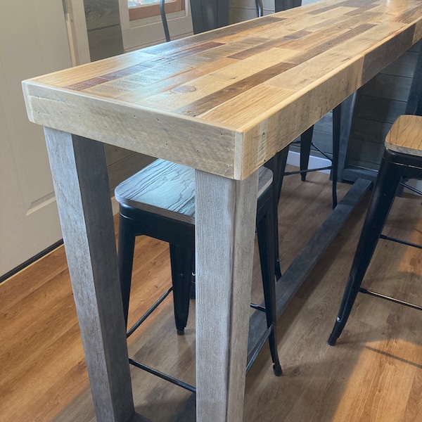 Basement Bar Table in Natural Finish | Hundreds of Sizes | Dining or ...