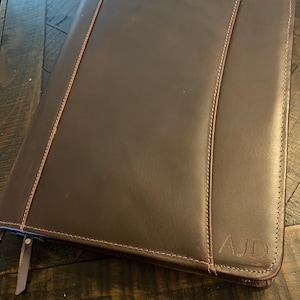 Personalized Leather Portfolio Letter Size Organizer Folders - Etsy