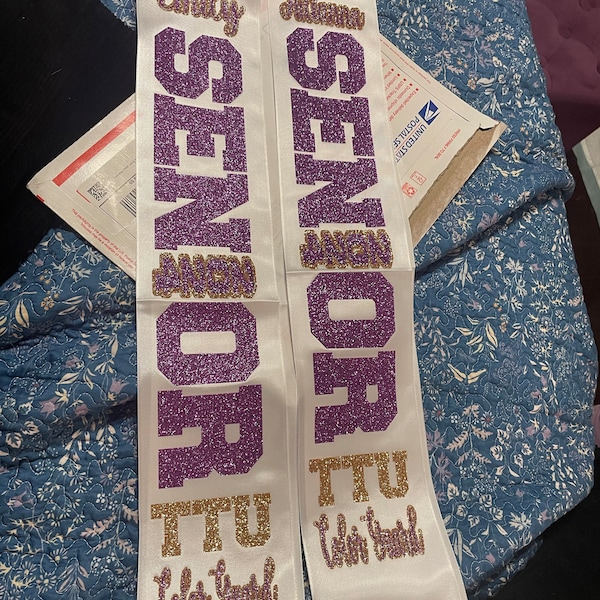 Senior Sashes, Custom Sash, Graduation Sash, Class of 2026, Volleyball ...