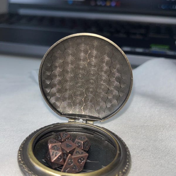 Custom Pocket Watch Dice Tray - Roman Style Pocket Watch Shell, Metal ...