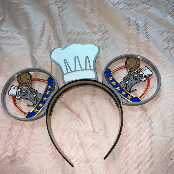 Chef Remy 3D Ears | Ratatouille 3D Ears | Interchangeable Mouse Ears ...