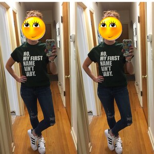 No My First Name Aint Baby Mens Shirt Handmade Song Lyrics | Etsy