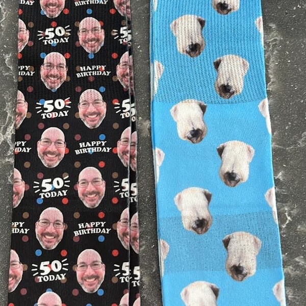Custom Birthday Socks - 20th, 30th, 40th, 50th, 60th, 70th, 80th ...