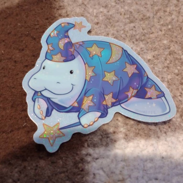 Manatee Sticker Set: Wizard, Dragon, Manatea, Sea Cow - Waterproof ...